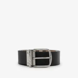 Burberry Checked Buckle Reversible Belt - Gray