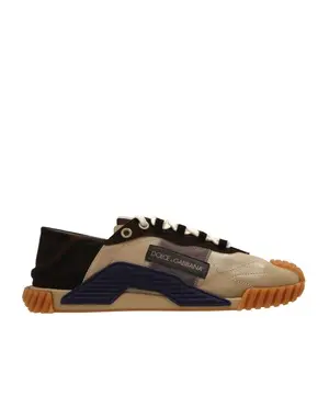 Dolce & Gabbana Ns1 Logo Patch Lace-up Sneakers - Black