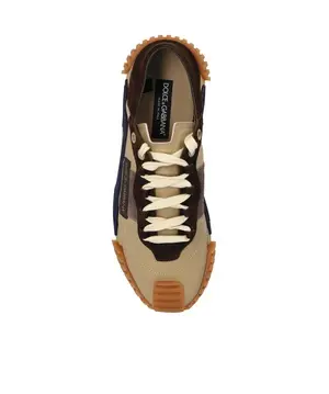 Dolce & Gabbana Ns1 Logo Patch Lace-up Sneakers - Black