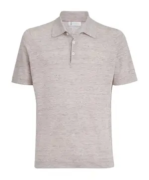 Brunello Cucinelli Short Sleeved Knitted Polo Shirt