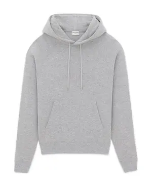 SAINT LAURENT Saint Laurent Logo Embroidered Drawstring Hoodie