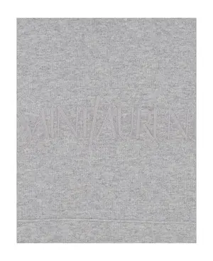 Saint Laurent Logo Embroidered Drawstring Hoodie