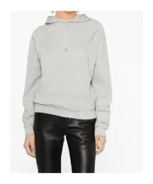 Saint Laurent Logo Embroidered Drawstring Hoodie