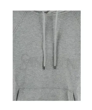 Saint Laurent Logo Embroidered Drawstring Hoodie