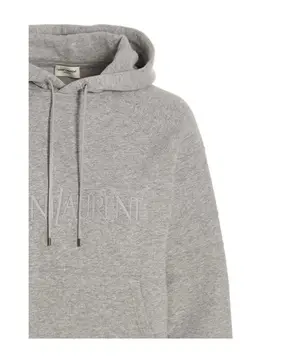Saint Laurent Logo Embroidered Drawstring Hoodie