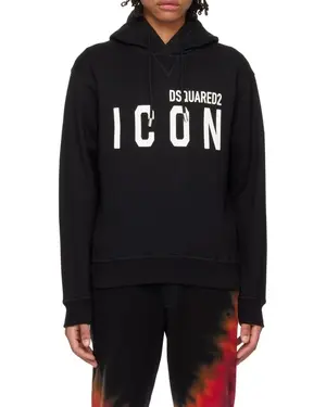 Dsquared2 Icon" Logo Print Hoodie - Black