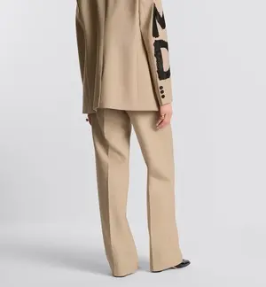 Dior Wide-leg Tailored Pants - Beige