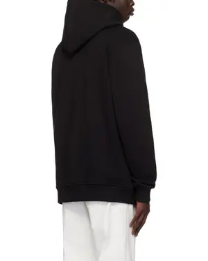 Balmain Flocked Logo Drawstring Hoodie