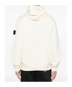 Stone Island Logo Patch Zipped Hoodie