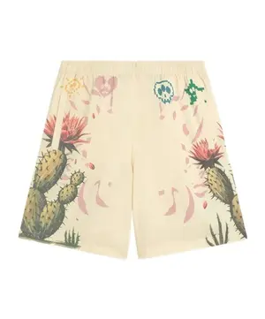 BARROW Cactus Print Popeline Shorts - Nude