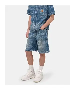 Amiri Tropical Print Denim Shorts - Harbor Indigo