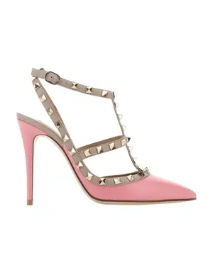 Valentino Garavani Rockstud Pointed Toe Pumps - Nude