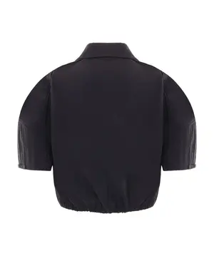 Elisabetta Franchi Cropped Shirt With Elasticated Hem