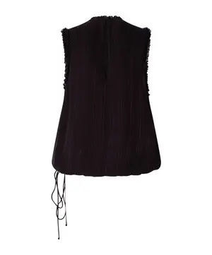 Pinko Sleeveless High Neck Ruffled Top