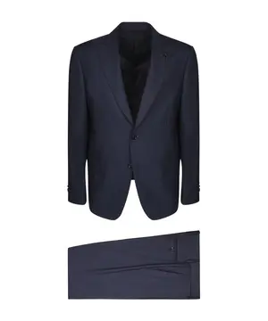 LARDINI Single-breasted Tailored Suit - Black