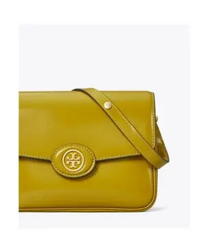 Tory Burch Robinson Spazzolato Shoulder Bag - Brown