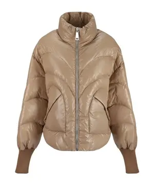 Women's Beige Puffer Jackets
