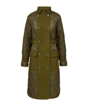 Veronica Beard Quilted Detachable Dickey Coat