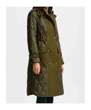 Veronica Beard Quilted Detachable Dickey Coat