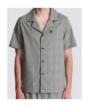 Balmain Short-sleeved Prince Of Wales Shirt