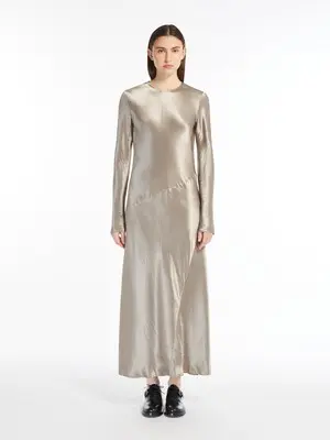 Max Mara Long-sleeved Round Neck Dress