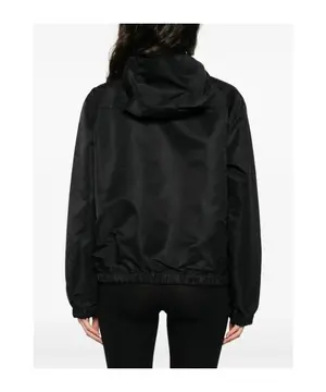 Coperni Zip-front Hooded Jacket With Drawstring Hem - Black