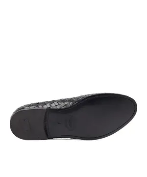 SCAROSSO Vittorio Woven Calf Leather Loafers