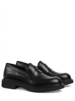 Gucci Gg Detailed Loafers - Black