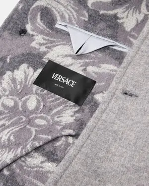 Versace Logo Embroidered Button-up Blouson Jacket