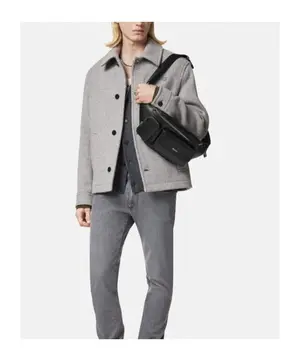 Versace Logo Embroidered Button-up Blouson Jacket