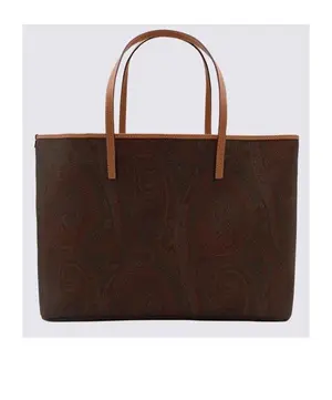 Etro Paisley Printed Large Tote Bag - Black
