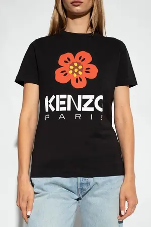 Kenzo Logo Printed Crewneck T-shirt