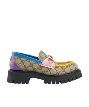 Gucci Gg Supreme Canvas Loafers With Horsebit Detail - Multicolor