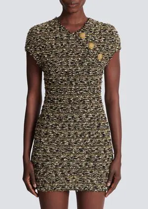 Balmain Lurex Tweed Mini Dress