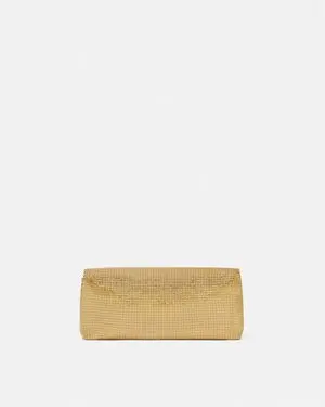 Versace Embellished Chain-linked Clutch Bag - Gold