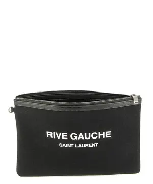 Saint Laurent Rive Gauche Clutch Bag - Black