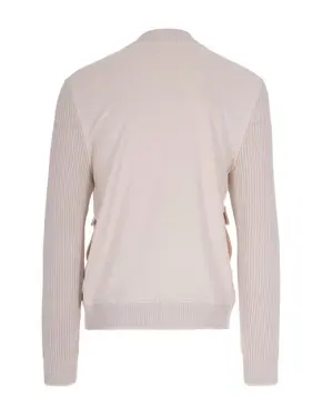 Eleventy Zipped Cardigan With Flap Pockets - White