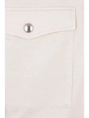 Eleventy Zipped Cardigan With Flap Pockets - White