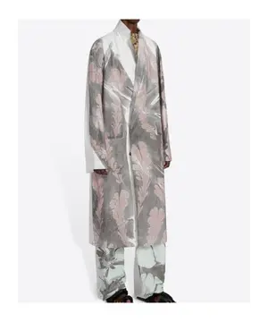 Dries Van Noten Printed Double-breasted Coat