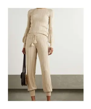 Valentino Garavani Knitted Drawstring Tassel Trousers
