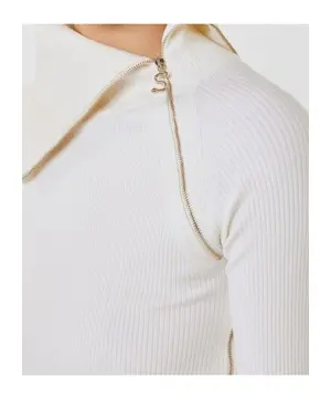 Sportmax Pinna Zip-detailed Jumper