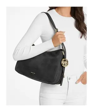 Michael Kors Michael Logo Charm Curved Shoulder Bag