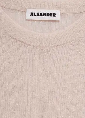 JIL SANDER Fine-ribbed Long Sleeve Top - Pink