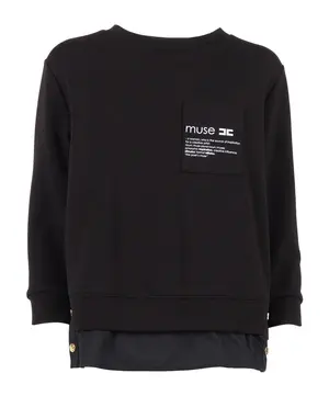 Elisabetta Franchi Cropped T-shirt With Button Details