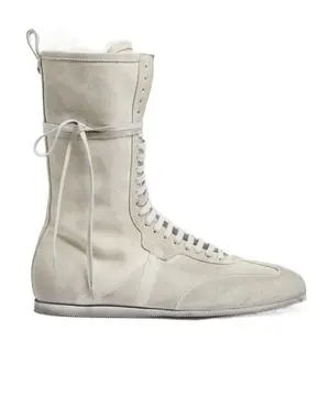 ANN DEMEULEMEESTER Fides High-top Boxing Sneakers - Chalk