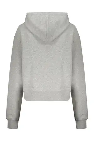 Balmain Logo Cropped Hoodie