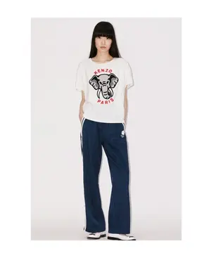 Kenzo Elephant Embroidered Crewneck T-shirt
