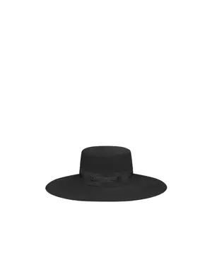 Dior Logo Band Wide-brim Hat - Black