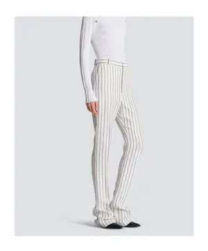 Balmain Straight-leg Pinstripe Trousers