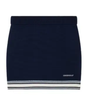 Casablanca Striped Tennis Skirt - Black